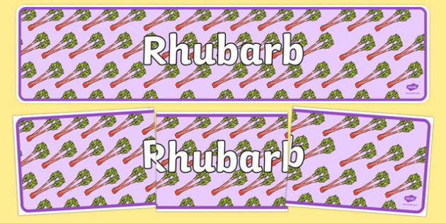 Rhubarb Display Banner