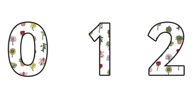 FREE! - Plants Small Display Numbers (teacher made)