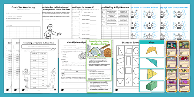 Second Level P5 Numeracy Home Learning Pack 2