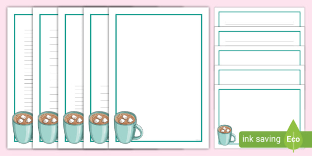 FREE! - Simple Blank Hot Chocolate Page Border | Page Borders | Twinkl