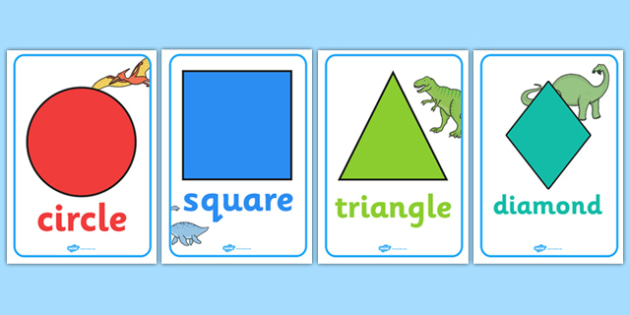 Dinosaurs Themed 2D Shape Posters (teacher made)