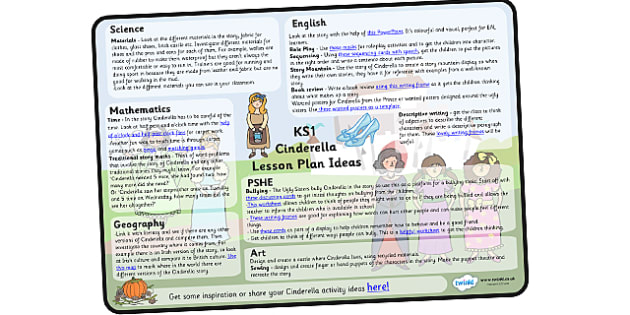 Cinderella Lesson Plan Ideas KS1 (teacher made)