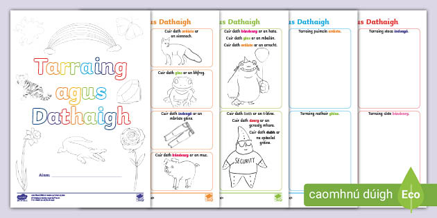 Draw and Colour Activity Booklet Gaeilge (teacher made)