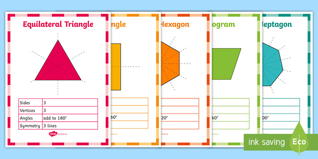 Properties and Symmetry of 2D Shapes Posters