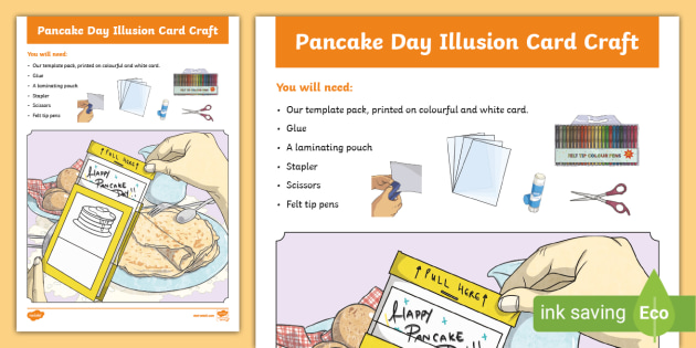FREE! - Pancake Day Card Craft - Primary Resources