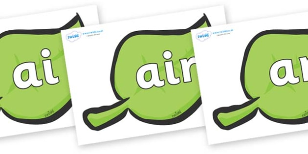 FREE! - Phase 3 Phonemes on Spring Leaves (teacher made)