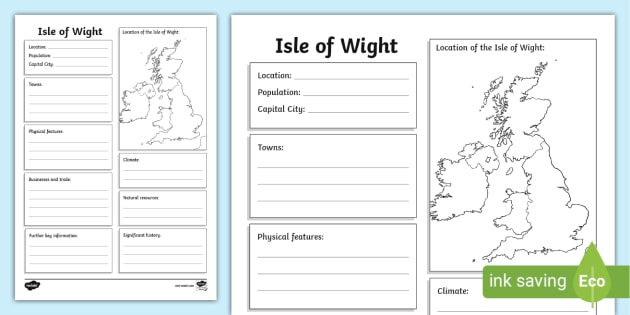 Isle of Wight Fact File Template,Isle of Wight
