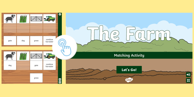 The Farm Interactive Matching Activity (teacher made)