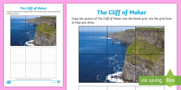 The Cliffs of Moher Art Worksheet - Twinkl Ireland Resources
