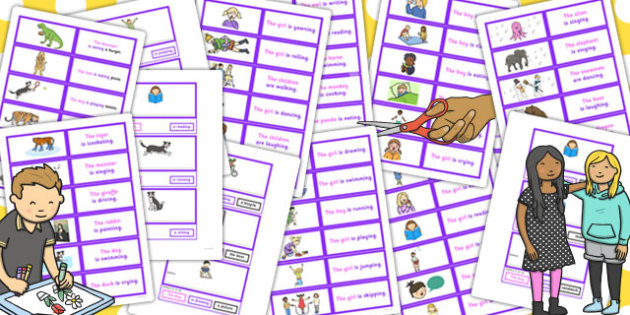 SV and SVO Cut Up Sentence Cards Resource Pack