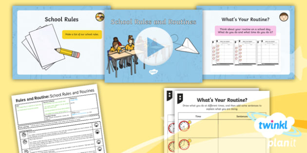RE: Rules and Routine: School Rules and Routines Year 2 Lesson Pack 1