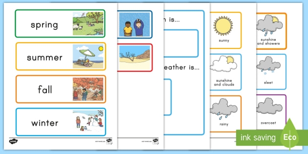 Weather and Seasons Circle Time Calendar (teacher made)