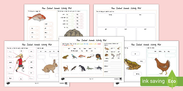 New Zealand Animals Activity Mat (teacher made)