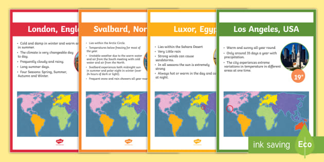 Climates of the World Display Posters (teacher made)