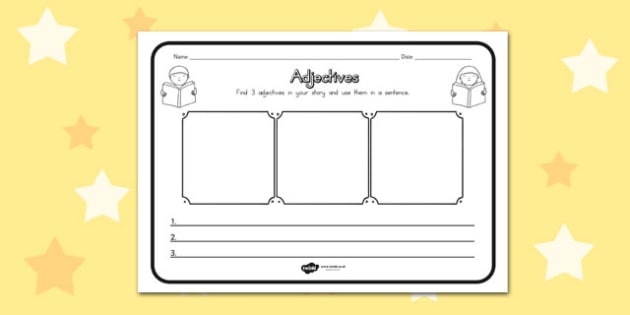 Adjectives Comprehension Worksheet - australia, comprehension