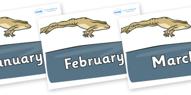 FREE! - Months of the Year on Frog (teacher made)