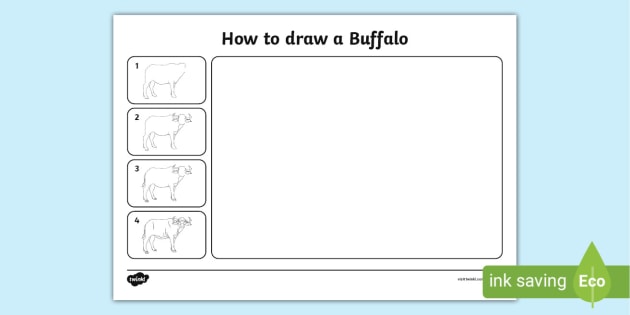 FREE! - How to Draw a Buffalo (teacher made)