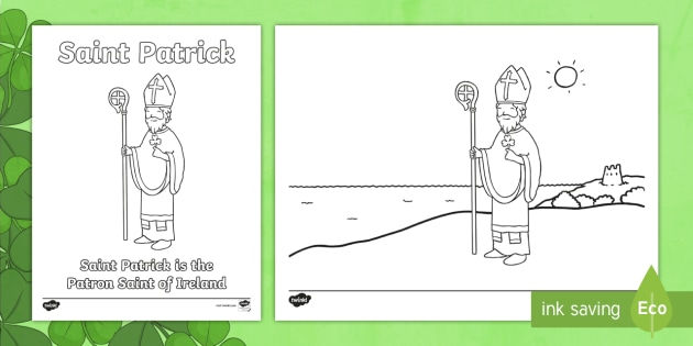 st patrick coloring page catholic