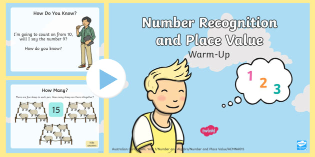 Year 1 Number Recognition and Place Value Warm-Up PowerPoint