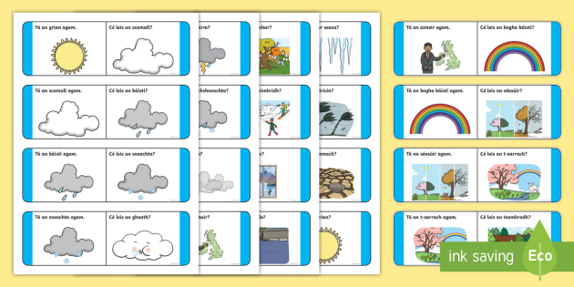 Irish Words for Weather | Loop Cards | Learning Resources