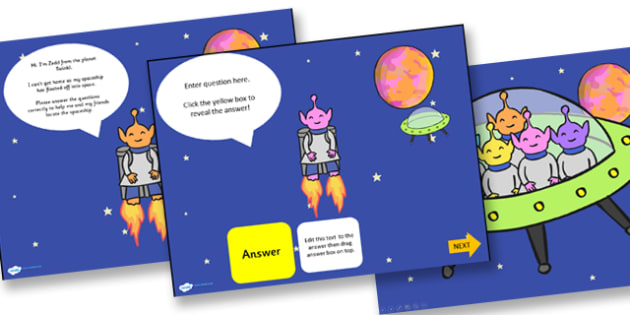 Alien Themed Adaptable Starter And Plenary PowerPoint