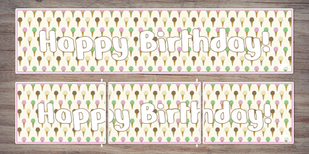 Summer Birthday Banner | Twinkl Party (teacher made)Summer Birthday ...