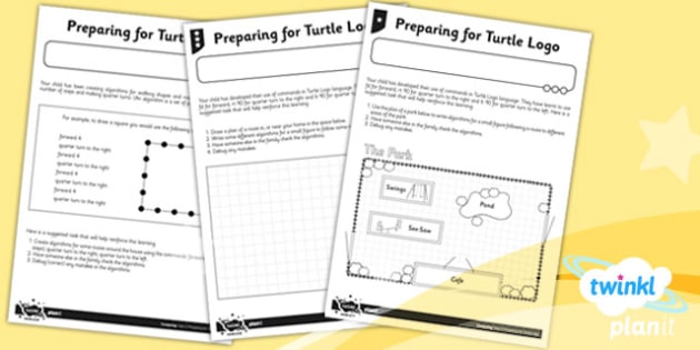 Computing: Preparing For Turtle Logo Year 2 Unit Home Learning Tasks