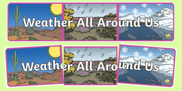 Weather All Around Us Display Banner (teacher made)