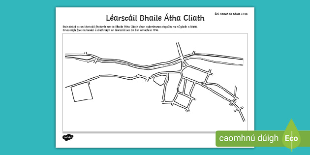1916 Rising Dublin Map Worksheet Gaeilge
