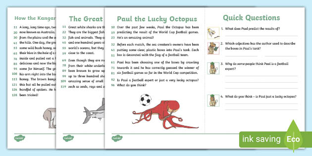 Reading For Grade 2 | 1-Minute Activity | Amazing Animals