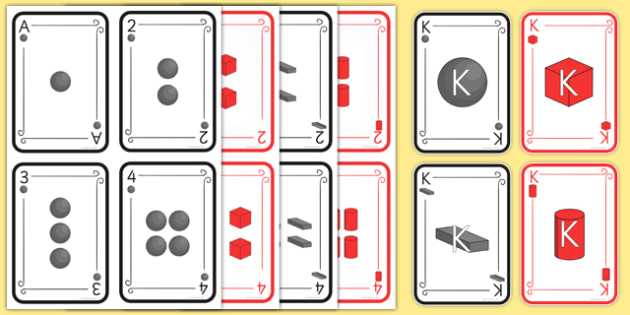 3D Shape Playing Cards (teacher made)