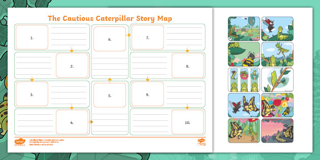 The Cautious Caterpillar Story Map (teacher made)