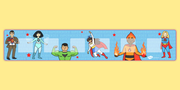 Superhero-Themed Visual Timetable Display