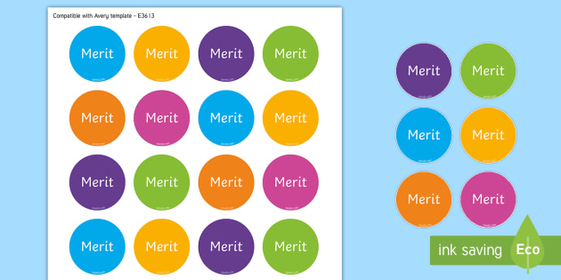 School Merit Stickers - (teacher made)