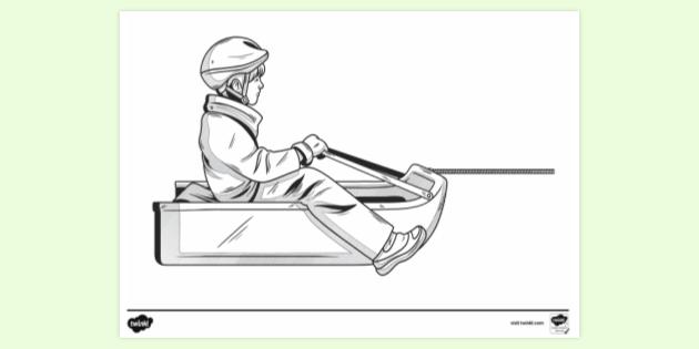 FREE! - Child Being Pulled on Sledge Colouring | Colouring Sheet