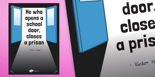 He Who Opens a School Door Poster (teacher made)