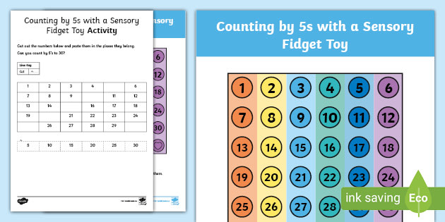 Counting by 5 with a Sensory Fidget Toy (teacher made)