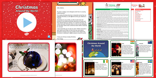 Editable Christmas around the World Letter and Resource Pack