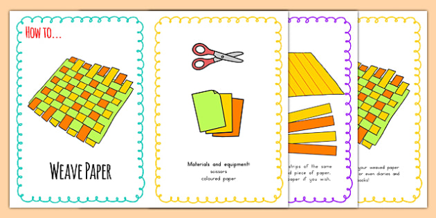 Paper Weaving Instructions Australia teacher Made 