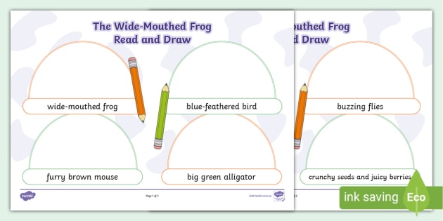 Read and Draw to Support Teaching on The Wide-Mouthed Frog
