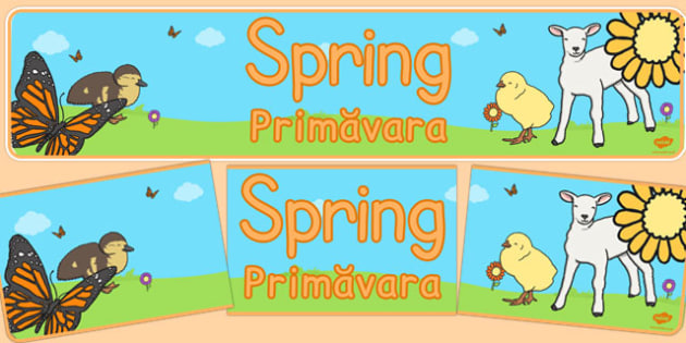 Spring Display Banner Romanian Translation