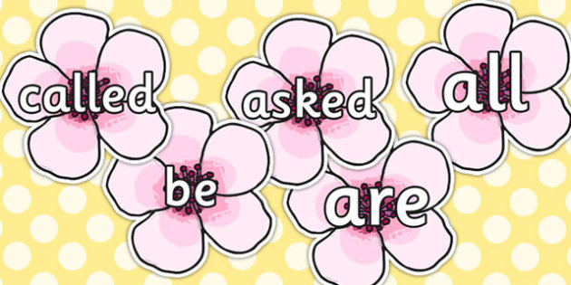 Tricky Words on Individual Blossoms (teacher made)
