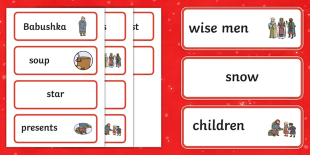 Babushka Word Cards (teacher made)