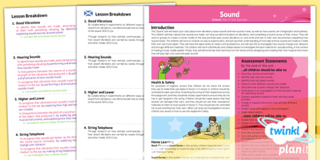 Science: Sound Year 4 Planning Overview CfE (teacher made)
