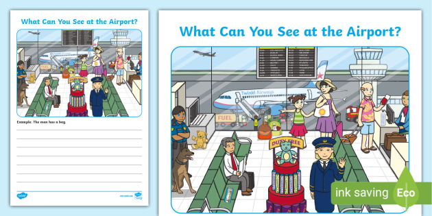 * NEW * What Can You See at the Airport? Writing Activity