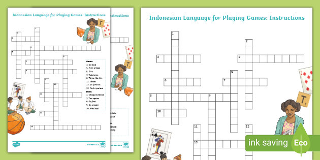 Instructions: Playing Games Crossword Indonesian