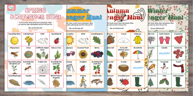 * NEW * Seasonal Scavenger Hunts Pack | Twinkl Party