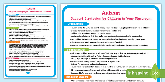 Autism Support Strategies For Children In Your Classroom
