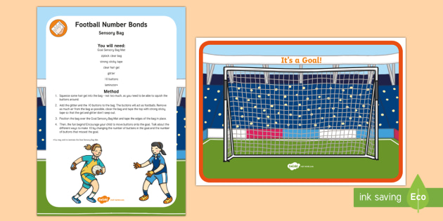 Football Number Bonds to 10 Maths Activity Sensory Bag