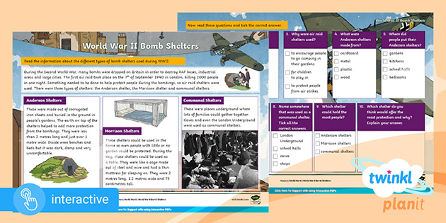 Interactive PDF: Home Learning: History: LKS2: World War II
